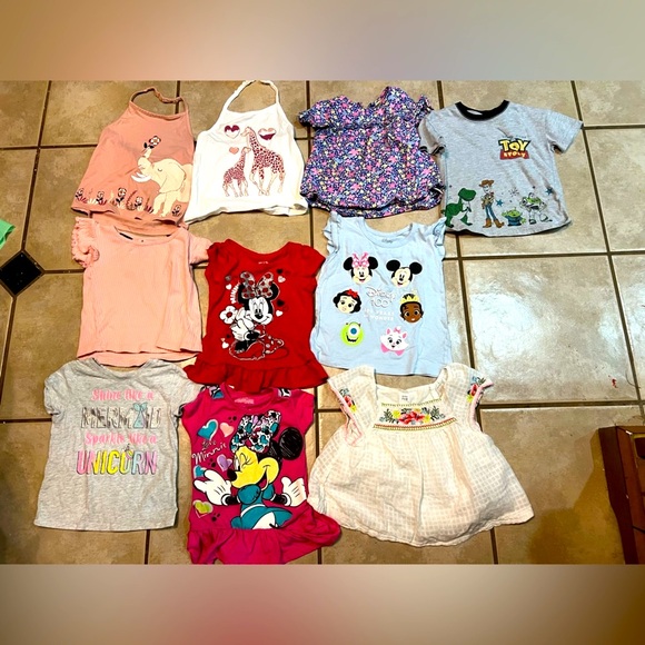 Disney | Shirts & Tops | Disney Assorted Girls Tshirts Pack Cartoon ...